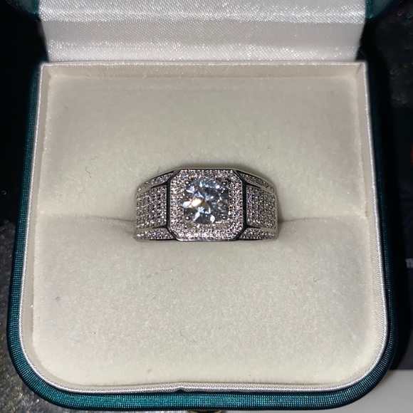 GRA | Accessories | Mens Gra Certified Moissanite Mens Ring Ct 925 ...